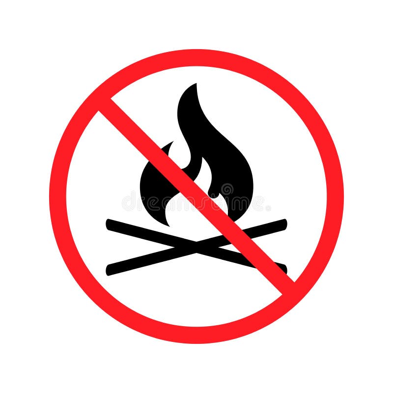 No fire sign. Vector stock vector. Illustration of flame - 160085461