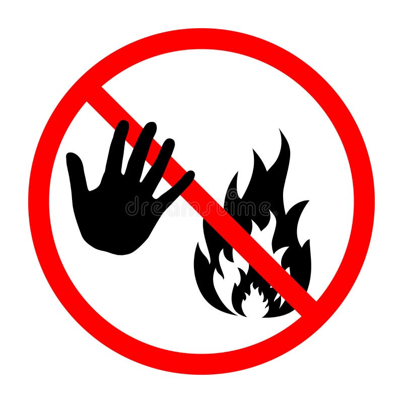 No Fire Sign on White Background. Stop Sign Stock Vector - Illustration ...