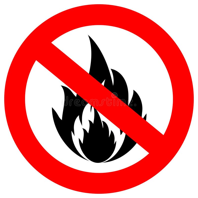 No fire vector sign stock vector. Illustration of fire - 25094798