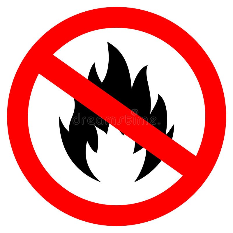 No fire vector sign stock vector. Illustration of beware - 319577165