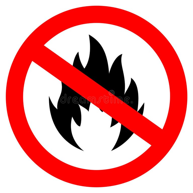 No fire vector sign stock vector. Illustration of beware - 319577165