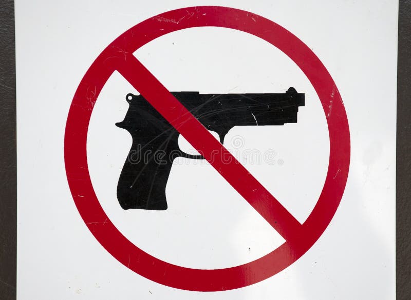 Gun Free Zone, No firearms stock image. Image of firearm - 36233387