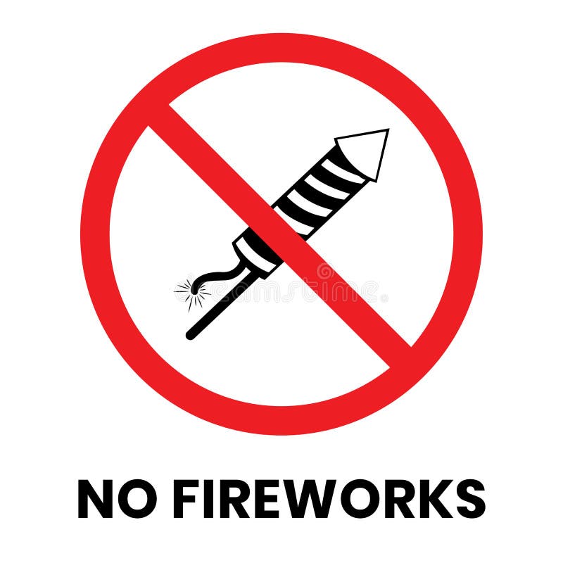 Safety Fireworks Sign Stock Illustrations – 183 Safety Fireworks Sign ...