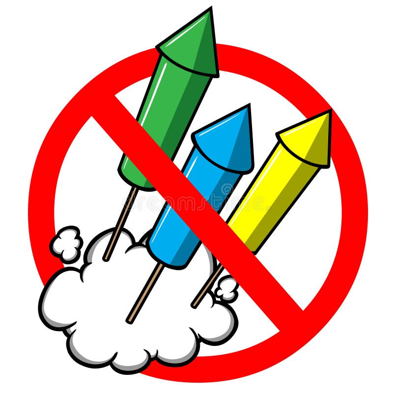 No Fireworks stock vector. Illustration of bomb, petard - 72947019