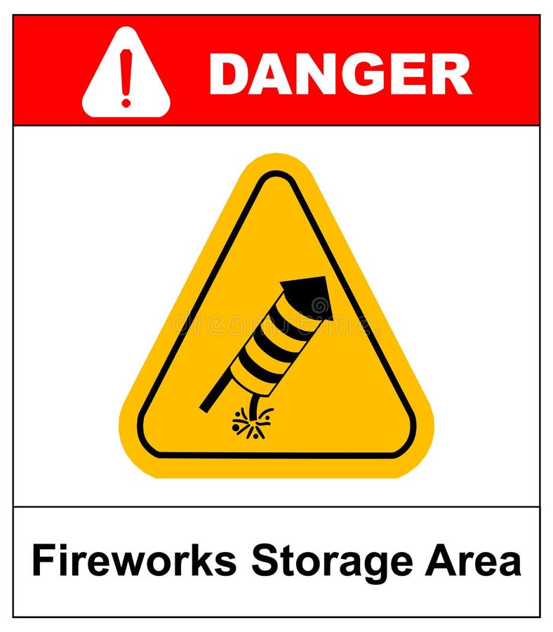Burning Triangle Caution Sign Stock Illustration - Illustration of data ...