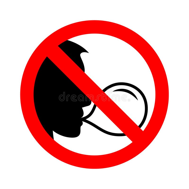 No firme ningún chicle ilustración del vector. Ilustración de zona ...