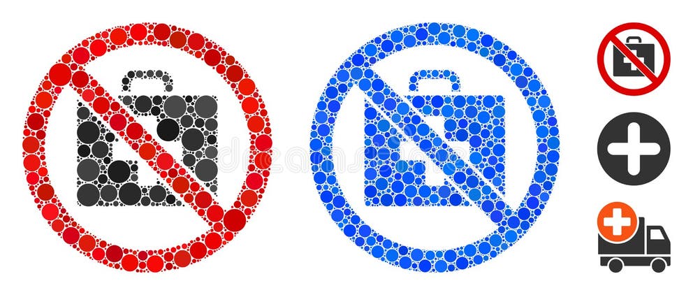 No First-Aid Mosaic Icon of Round Dots Stock Vector - Illustration of ...