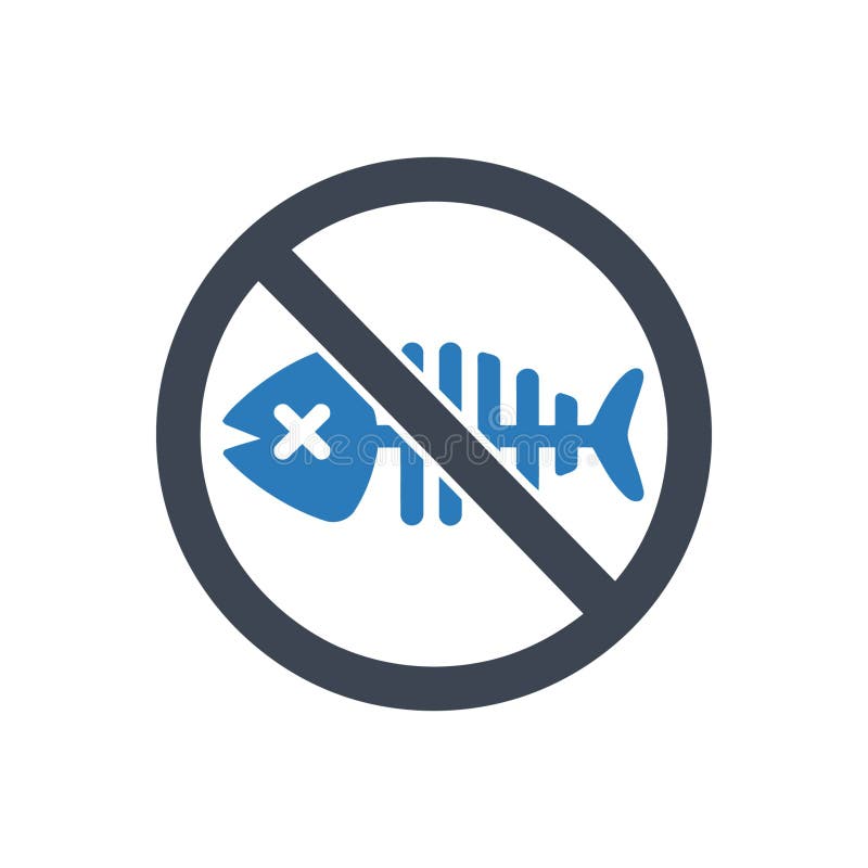 No Fish Bones Icon stock vector. Illustration of sign - 361911059