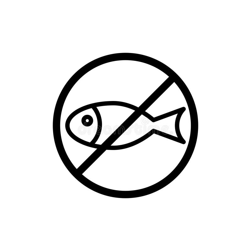 No fish icon stock vector. Illustration of abstract - 338275942
