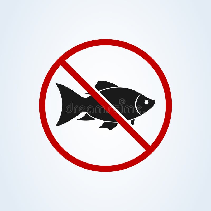 Fish Silhouette Icon Isolated on White Background. Vector Illustration ...