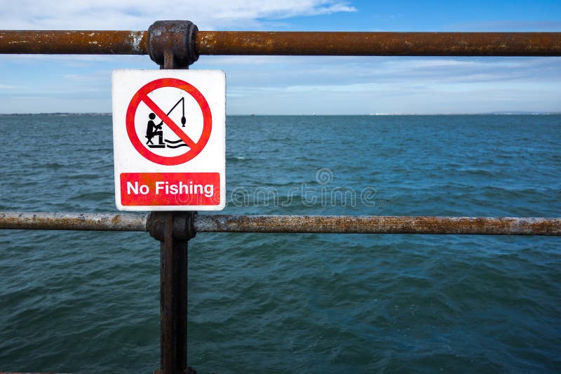 No fishing stock photo. Image of notice, forbid, prohibited - 26825936