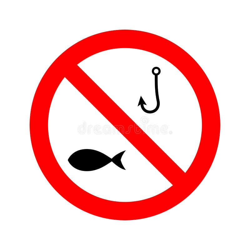 No Fishing is Allowed. Forbidden Vector Sign Stock Vector ...