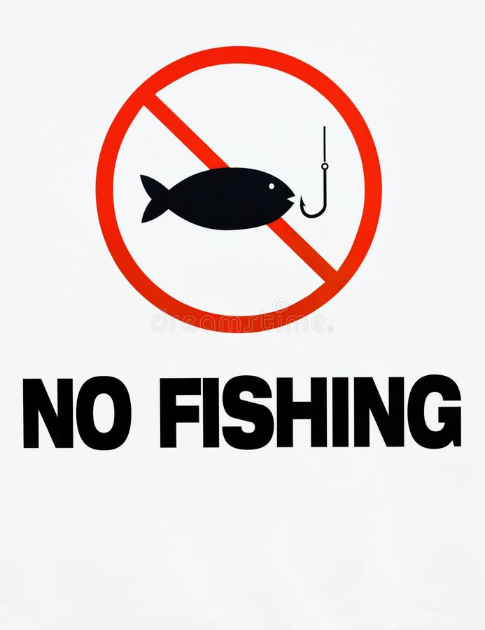 No fishing sign stock photo. Image of leisure, sport - 13583256