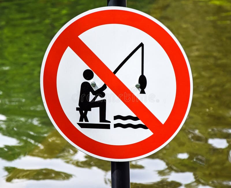 No fishing sign stock image. Image of next, sport, surface - 54436097