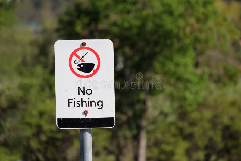 No Fishing Sign stock image. Image of signage, restricted - 61193773