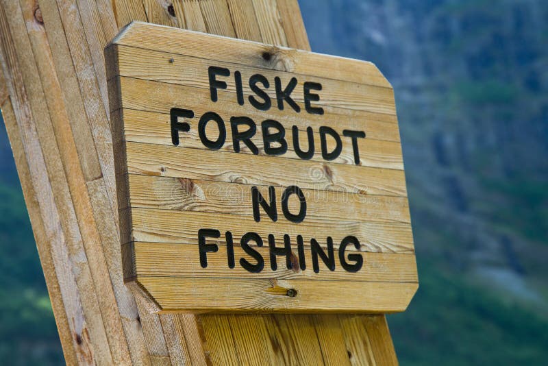 No fishing sign stock photo. Image of metal, equipment - 31725676