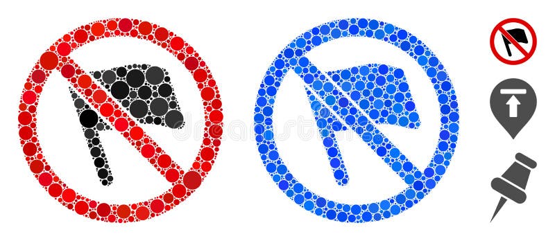 No Flags Composition Icon of Spheric Items Stock Vector - Illustration ...