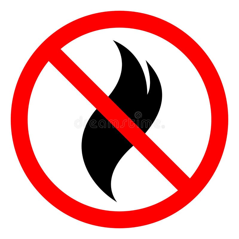 No Flammable Symbol Sign, Vector Illustration, Isolate on White ... No Flammable Symbol Sign, Vector Illustration, Isolate on White ...