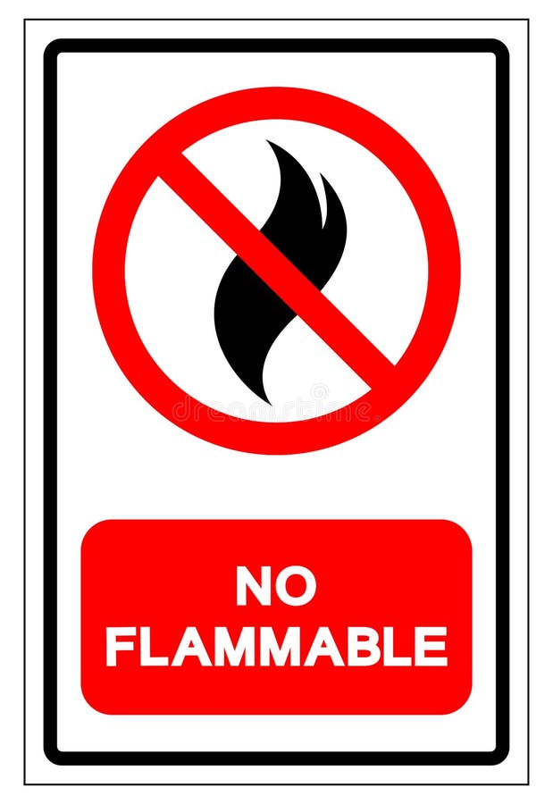 No Flammable Symbol Sign, Vector Illustration, Isolate on White ...