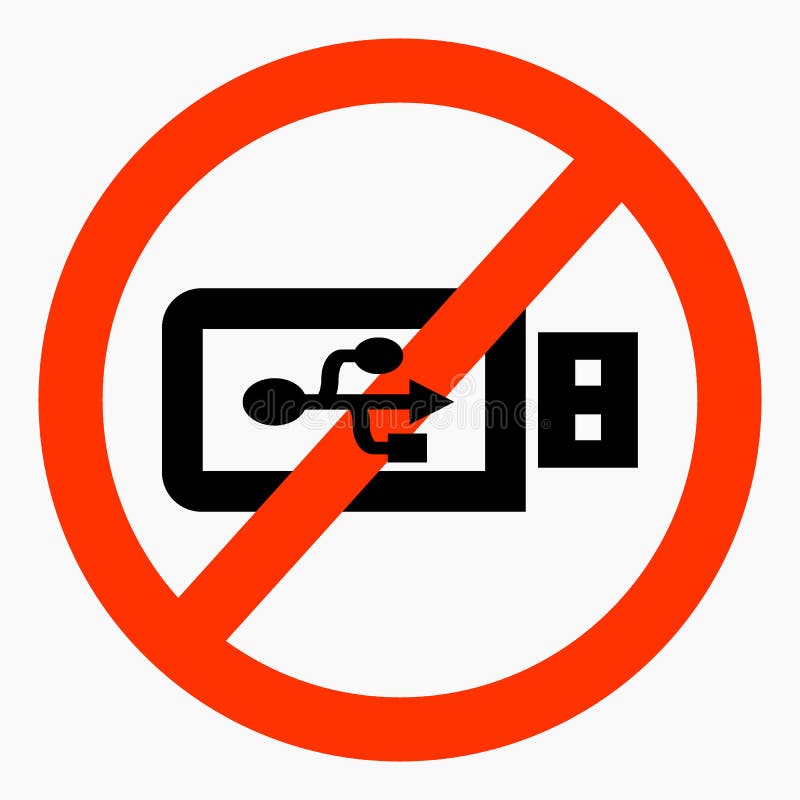 No flash drive stock vector. Illustration of sign, electronic - 260450936