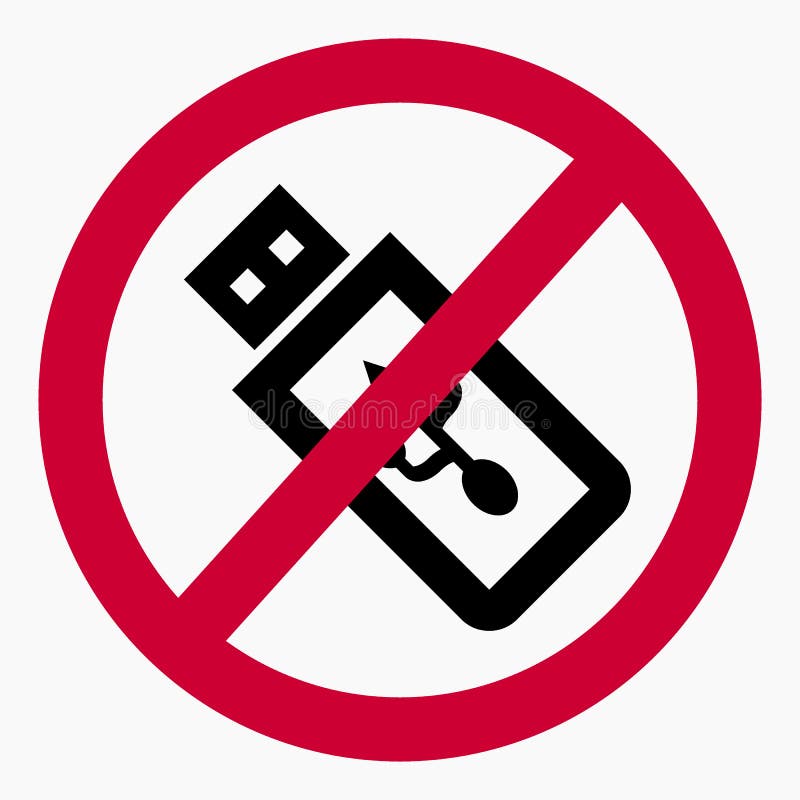 No flash drive stock vector. Illustration of copy, pictogram - 260450938