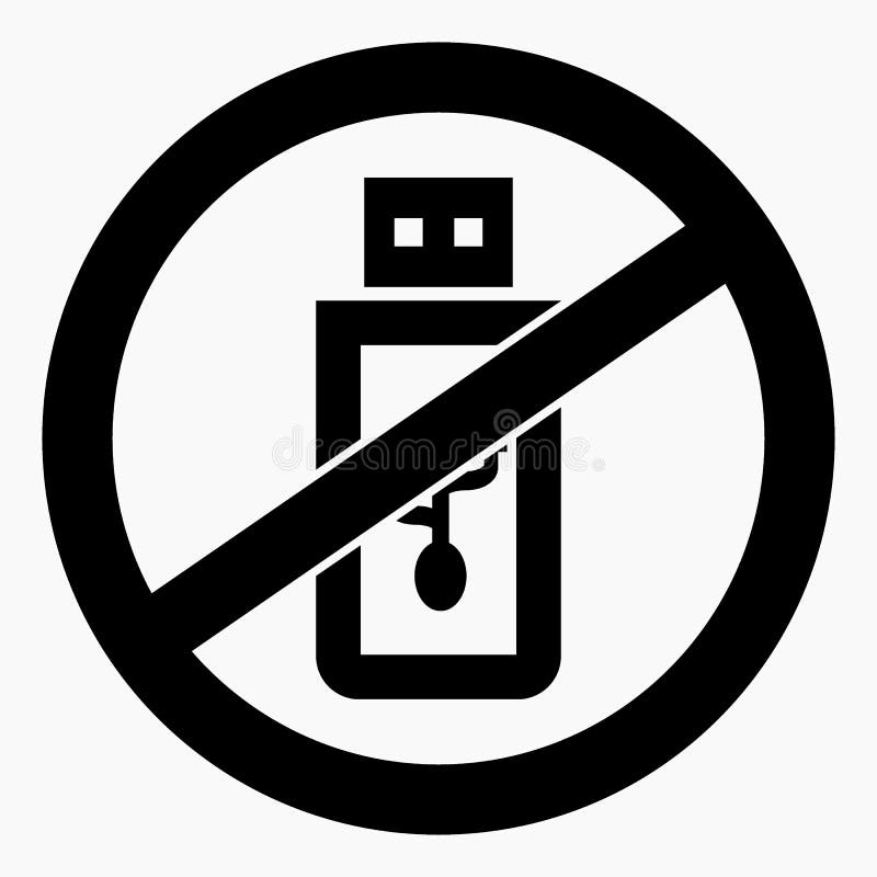 No flash drive stock vector. Illustration of copy, sign - 260450944