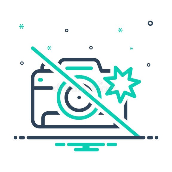 Mix Icon for No Flash, Flash Light and Photo Stock Vector ...