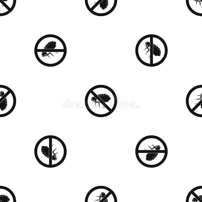Flea Pattern, Cartoon Style Stock Vector - Illustration of circle, home ...