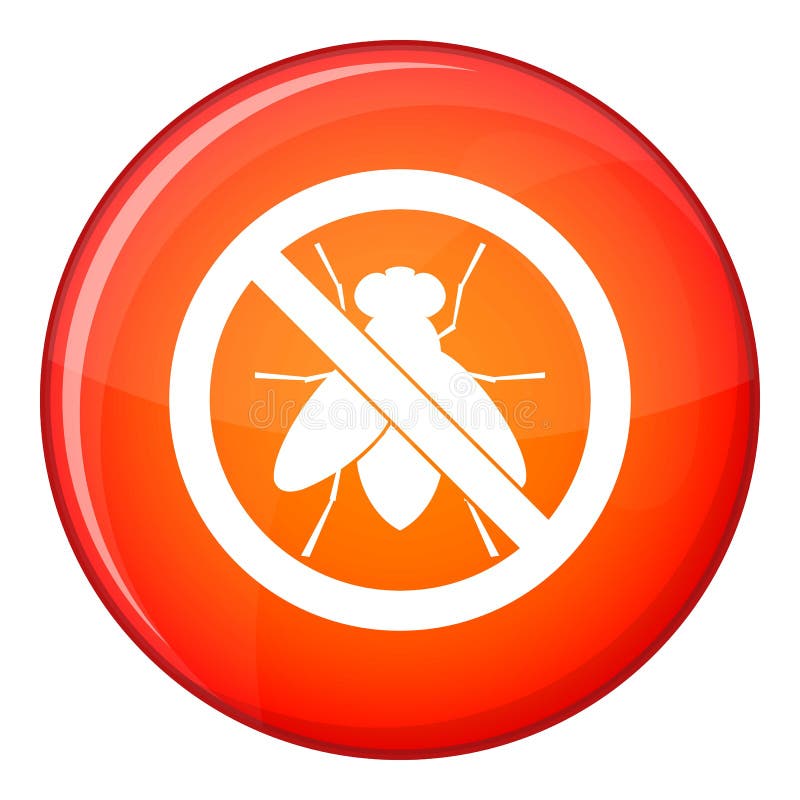 No Fly Sign Icon, Flat Style Stock Vector - Illustration of caution ...
