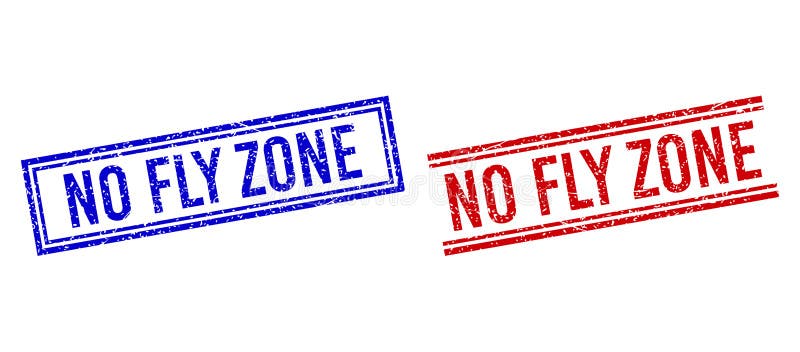 Rubber Textured NO FLY ZONE Seal with Double Lines Stock Vector ...