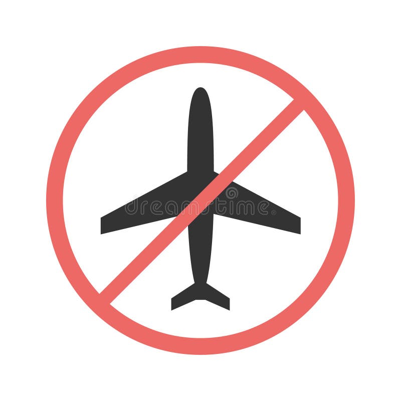 No Flying Aircraft Sign Stock Illustrations – 457 No Flying Aircraft ...