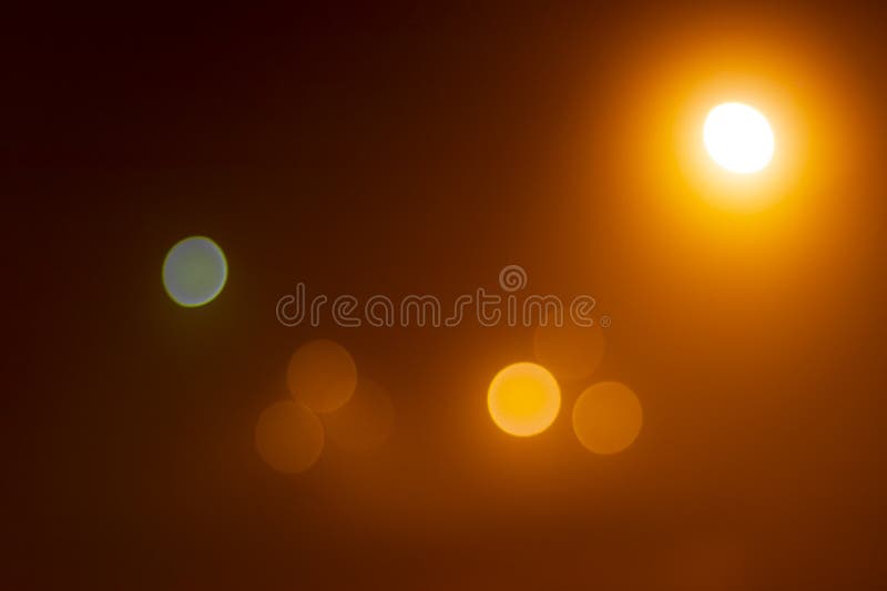 No Focus, Black Background. Lights, Garland. Single Color Stock Image ...
