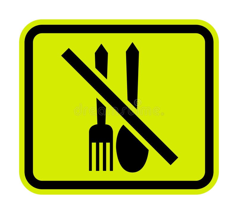 No Food Allowed Symbol, Isolated on White Background. Prohibited Sign ...