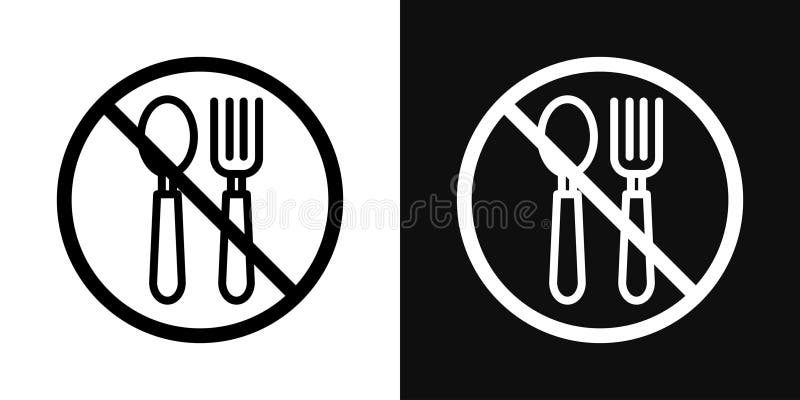 No food icon stock vector. Illustration of warning, spoon - 330451792