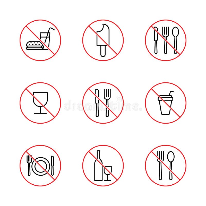 No Food Signs Stock Illustrations – 1,125 No Food Signs Stock ...