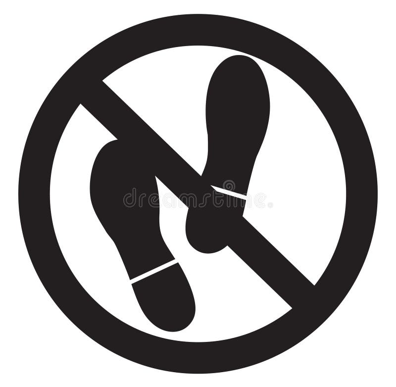 No foot allowed stock vector. Illustration of symbol - 102735063