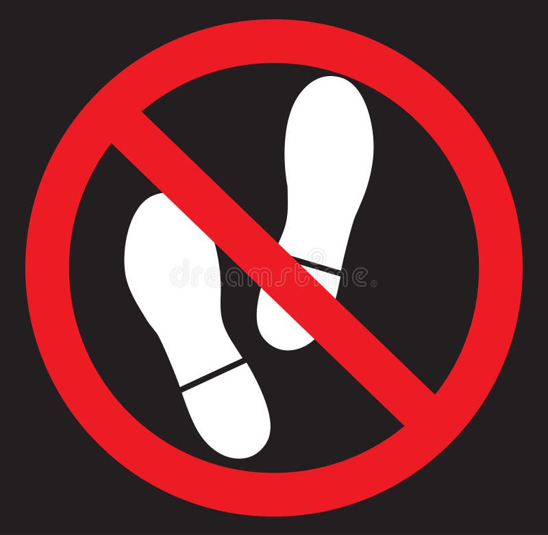 No foot allowed stock vector. Illustration of vector - 116029761