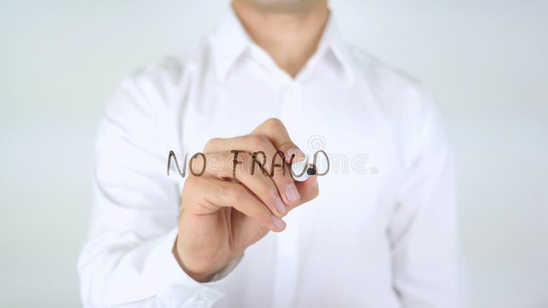 No Fraud, Man Writing on Glass Stock Image - Image of fast, businessman ...