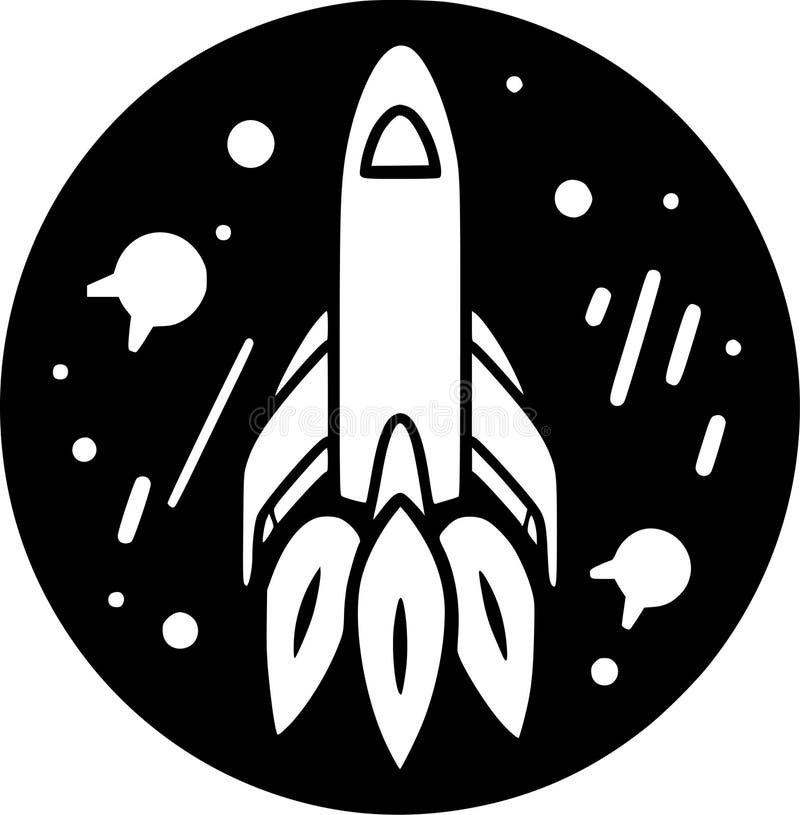 Rocket - Minimalist and Flat Logo - Vector Illustration Stock Vector ...
