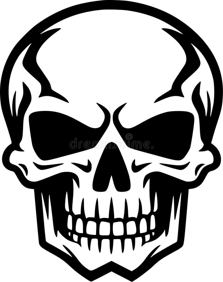 Skull - Minimalist and Flat Logo - Vector Illustration Stock Vector ...