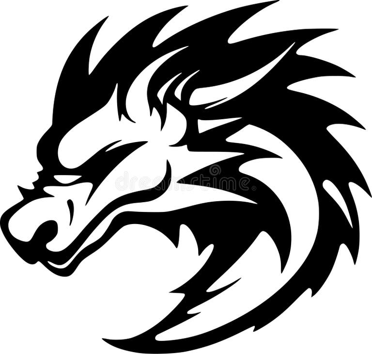 Dragon - Minimalist and Simple Silhouette - Vector Illustration Stock ...