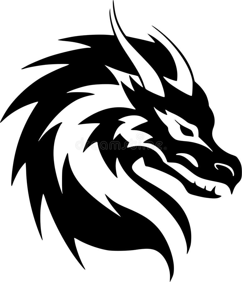 Dragon - Minimalist and Simple Silhouette - Vector Illustration Stock ...