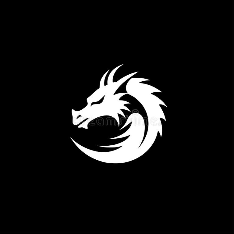 Dragon - Minimalist and Flat Logo - Vector Illustration Stock Vector ...