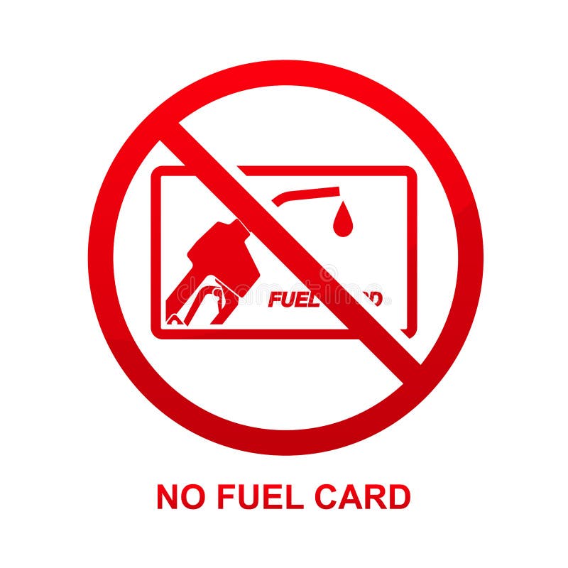 No Fuel Sign Isolated on White Background Stock Vector - Illustration ...