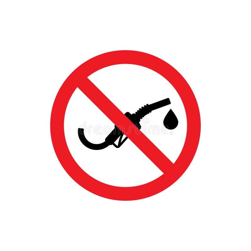 No fuel icon or logo stock vector. Illustration of petrol - 216326229