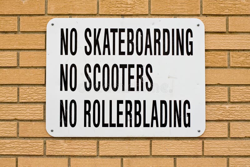 No fun stock photo. Image of warning, rollerblading, playground - 14535804