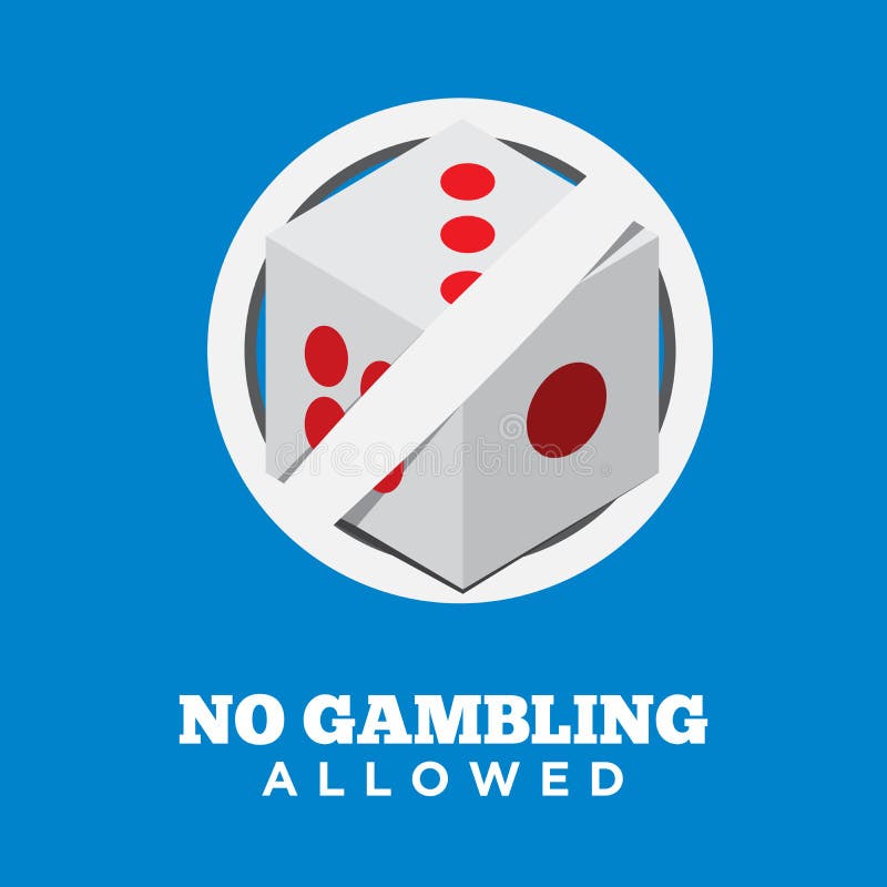 No gambling sign stock vector. Illustration of exclusion - 4624881