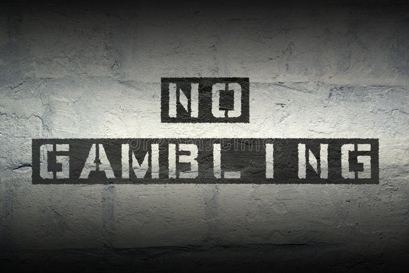 No gambling gr stock photo. Image of white, grunge, exclamation - 79681520