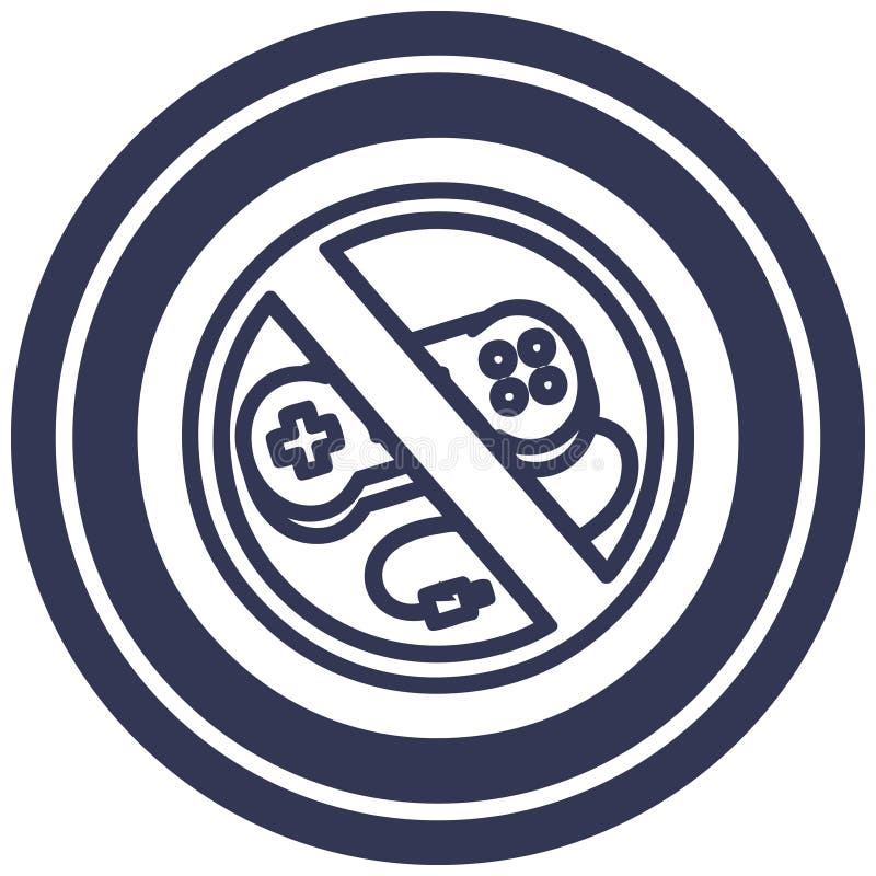 No gaming circular icon stock vector. Illustration of circular - 147683487