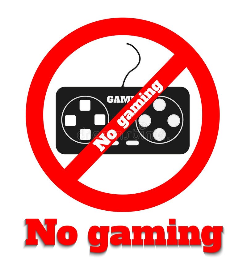 No gaming stock vector. Illustration of vector, health - 39358484